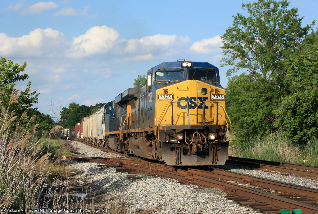 CSX 7375 and train Q439